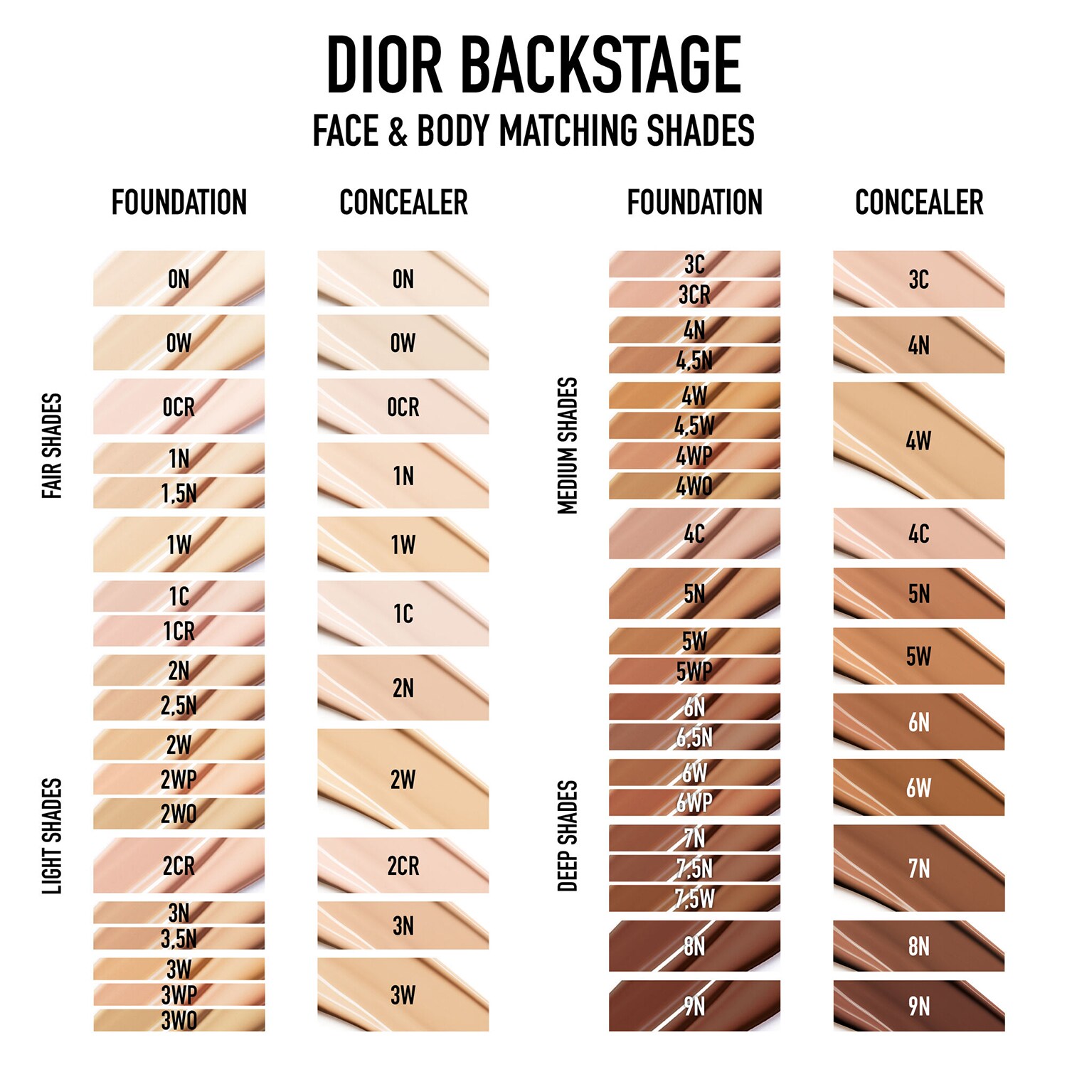 DIOR BACKSTAGE Fond de ten fata si corp | DIOR Fond de Ten ≡ SEPHORA