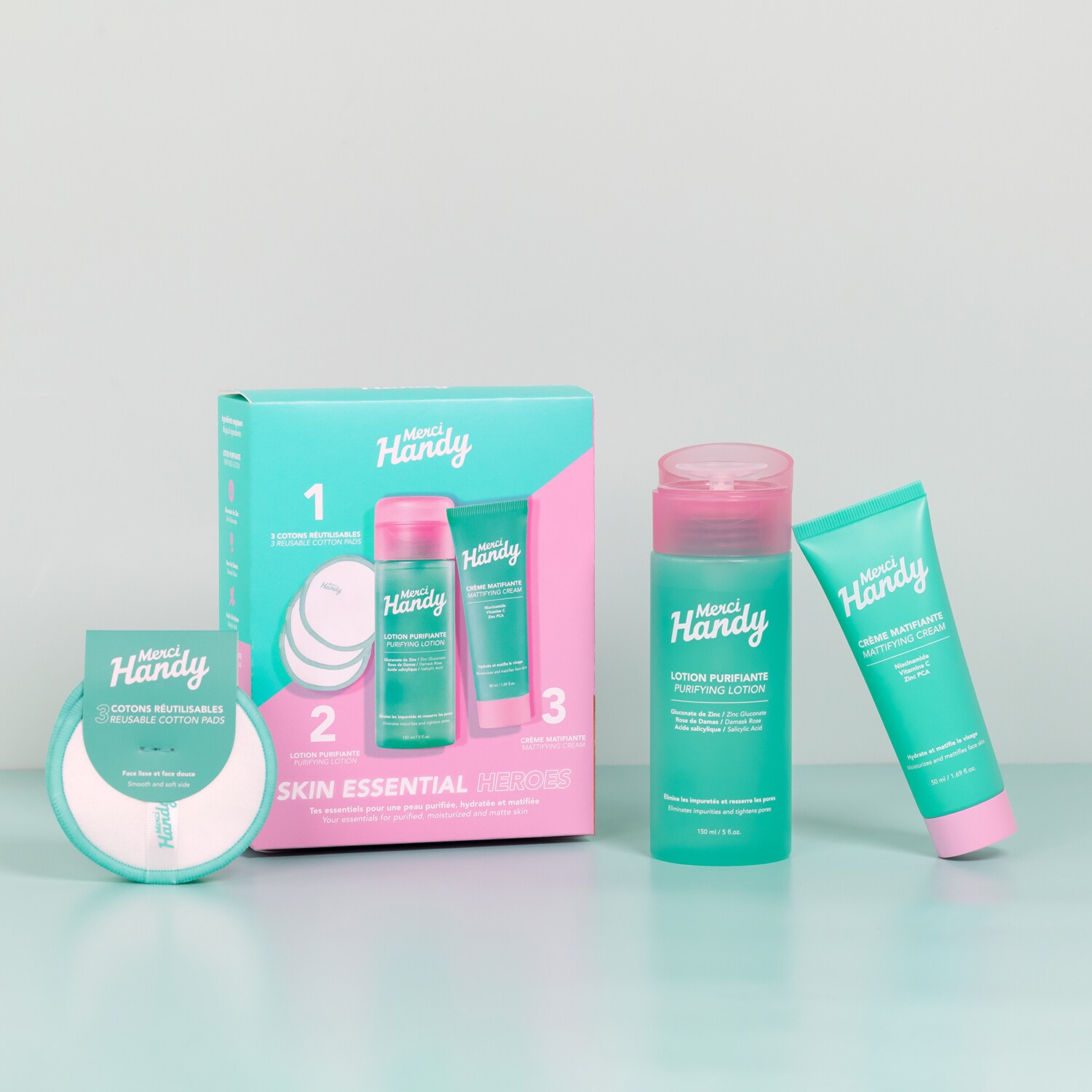 Skin Essentials Heroes Kit - Anti-Pickel-Routine-Set von MERCI HANDY ≡ ...