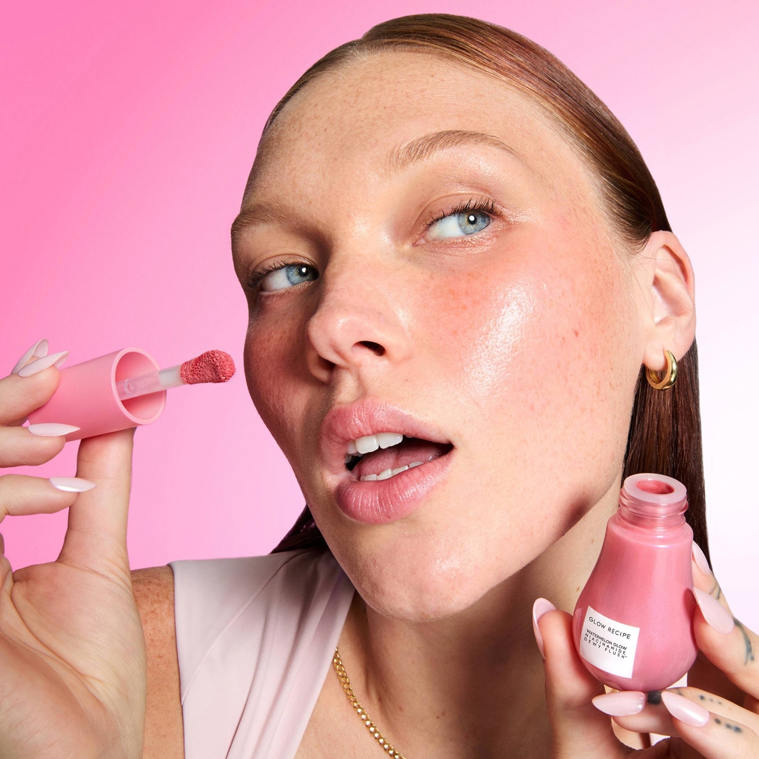 Watermelon Glow Niacinamide Dewy Flush - Aufhellendes Flüssiges Rouge ...